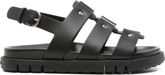 Ferragamo Homme, Chaussures, Noir, Taille: 39 EU Buckle Strappy Sandal