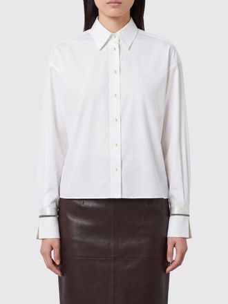 Brunello Cucinelli Hemdbluse Damen Farbe Wei&szlig;