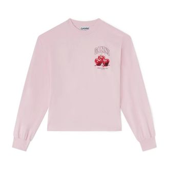 Ganni Femme, Tops, Rose, Taille: 40 FR Long Sleeve Hauts