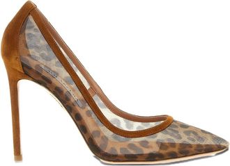 Aquazzura escarpins pointus à imprimé animalier 105 mm - Marron