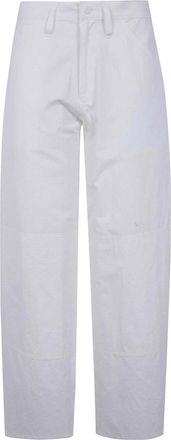 Yohji Yamamoto Pantalons D&eacute;contract&eacute;s - Blanc