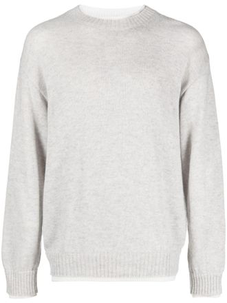 Msgm sweat en maille à manches longues - Gris