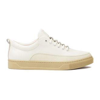 Kazar Wei&szlig;e Ledersneaker auf einer beigen Sohle - - Shoes - Herren - Wei&szlig; - 40 EU