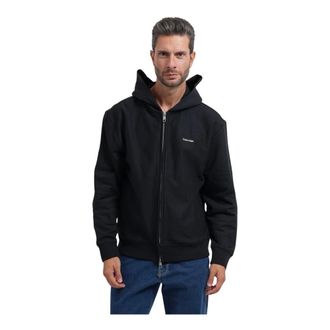 Calvin Klein SweaT-shirt zipp&eacute; &agrave; logo brod&eacute; - Homme - Sweatshirts et sweats &agrave; capuche - Noir - Taille: S