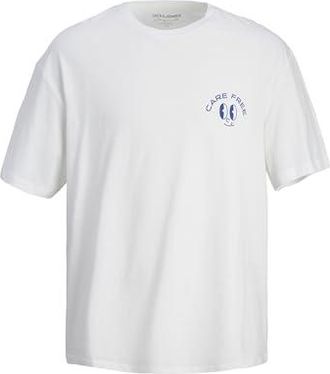 Jack & Jones T-shirt homme imprimé col rond, Blanc éclatant., L