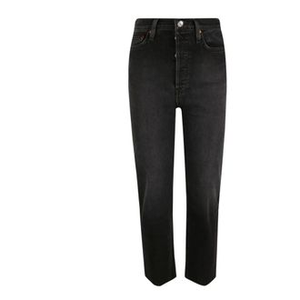 Re/Done Femme, Jeans, Noir, Taille: W25 Jean 70s Stove Pipe