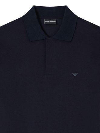 Emporio Armani Cotton Polo Shirt - Navy