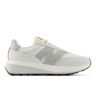 New Balance Unisexe 370 en Gris/Blanc, Suède/Mesh, Taille 37.5 Large