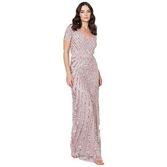 Maya Maya Berry Embellished Halter Neck Maxi Dress Robe de Demoiselle dhonneur, Frosted Pink, 52