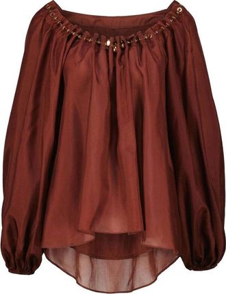 Zimmermann Damen Seidenbluse ASTER GATHERED
