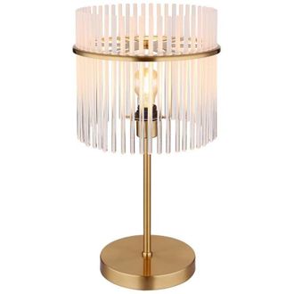 Globo Lighting Lampe de table lampe de table lampe dappoint lampe de chevet m&eacute;tal verre dor&eacute; h 54,5 cm