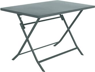 Hesperide Rechteckiger Klapp-Gartentisch Greensboro, Jadegr&uuml;n - 4 Sitzpl&auml;tze - Epoxidbeschichteter Stahl mit verst&auml;rkter Rostschutzbehandlung