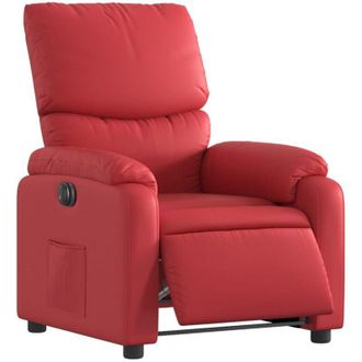 vidaXL Relaxsessel Elektrisch Rot Kunstleder Vidaxl