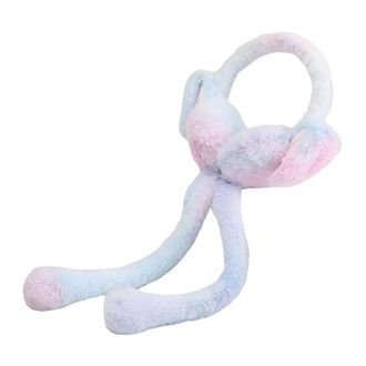 Generic Cache-oreilles duveteux en forme de lapin 3D, coupe-vent doux pour lhiver, protection des oreilles en peluche r&eacute;glable, isolation thermique, confortab