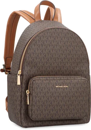 Michael Michael Kors Logo-Monogram PVC Backpack - Brown