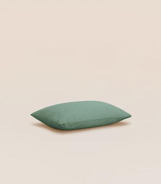 Tediber Taie doreiller 40x60 cm - Percale de coton - Vert - R&eacute;sistant et durable - Tediber