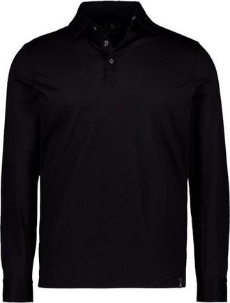 Boggi Milano Herren Polo-Shirt schwarz Baumwoll-Jersey