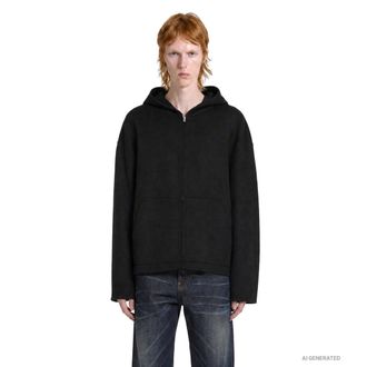 Acne Studios Hooded Cashmere Jacket