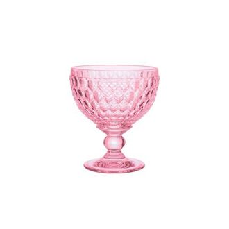 Villeroy & Boch Villeroy und Boch - Boston col. Sektschale rose, extravagantes, formsch&ouml;nes Glas f&uuml;r Sekt und Champagner, Kristallglas, rosa, 400 ml