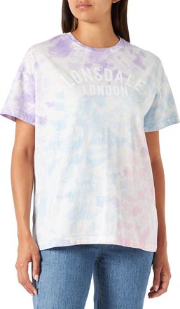 Lonsdale Womens KILDONAN T-Shirt, Multicolour/White, XL