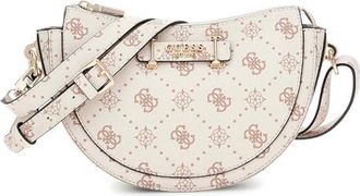 Guess sac à épaule bandoulière Silia Mini Convertible Shoulder Bag Vanilla Logo écru
