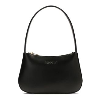 Kazar Schultertasche im Baguette-Stil aus Kornleder - - Bags - Damen - Schwarzk - ONE SIZE