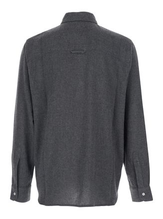 Won Hundred Mens Adriel Grey Shirt With Classic Collar Viscose