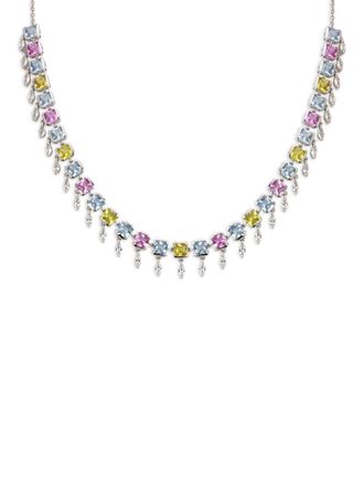 Lark & Berry collier Full Blossom en or blanc 14ct - Argent