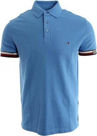 Tommy Hilfiger Homme, Tops, Bleu, Taille: 2XL Polo Slim Fit