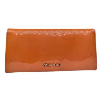 Miu Miu Portefeuille en cuir Pre-owned - Femme - Pre-owned - Orange - Taille: ONE Size