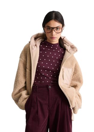 Marc O'Polo Denim Outdoorjacke MARC OPOLO DENIM mit Kapuze, Damen, Gr. XXL, beige (sandpaper), Obermaterial: 100% Polyester. Futter: 100% Polyester, unifarben, regular 