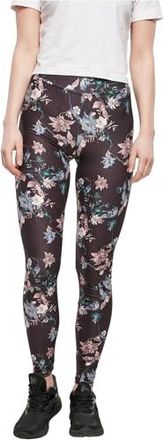 Urban Classics Leggings AOP Soft Femme Legging Noir 3XL 92% Polyester, 8% Élasthanne