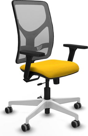 Piqueras y Crespo PC-Stuhl aus blauem Netzstoff, mit 3D-Armlehnen, h&ouml;henverstellbare Lendenwirbelst&uuml;tze, ausgestattet mit Syncro/Traslack und Schneideschaum, mit Rollen