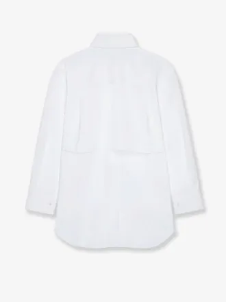 Givenchy Womens Backless Cotton Shirt White