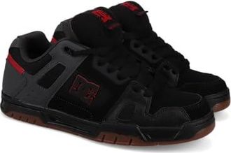 DC Stag Homme Basket, Gomme Noire et Rouge, 36 EU