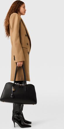 Stella McCartney Double-Breasted Mid-Length Coat, Woman, Toffee, Size: 40