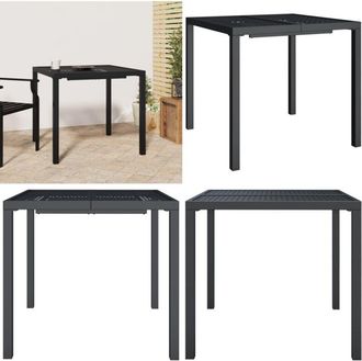 vidaXL Gartentisch Anthrazit 80x80x72 cm Stahl - Gartentisch - Esstisch - Outdoor M&ouml;bel - Terrassenm&ouml;bel - Metalltisch - Home & Living