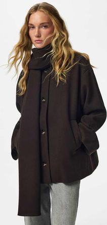 Pieces manteau noir-Marron