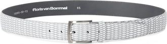 Van Bommel Homme, Accessoires, Gris, Taille: 105 CM Ceinture en cuir imprim&eacute;