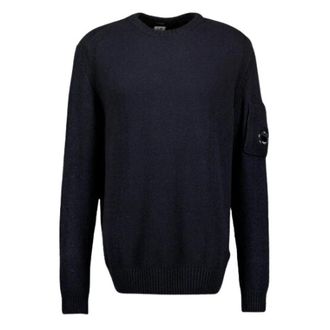 C.P. Company C.p. Company, Homme, Pulls, Bleu, Taille: L Pull Classique Col Rond