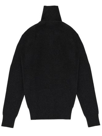 Christophe Lemaire High-Collar Wool Cardigan - Gray