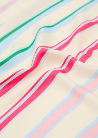 Mango Foulard imprimé à rayures combinées vert - Femme - Taille unique - MANGO