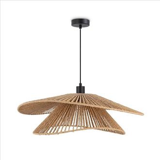 Paco Home LED Suspension Salon et Cuisine, Abat-jour Papier Déco Style Boho E27, Couleur:Noir, Type de luminaire___Couleur:Typ 4