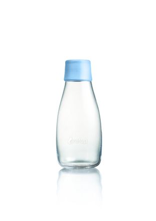 Retap ApS 0.3 Litre Small Borosilicate Glass Water Bottle, Baby Blue