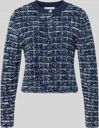 Rich & Royal Strickjacke in Boucl&eacute;-Optik mit Knopfleiste