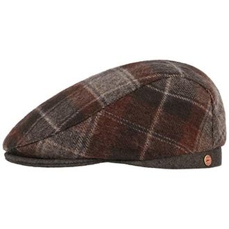 Mayser Casquette Frankie Soft British Homme - Made in The EU Laine Gavroche avec Visiere, Doublure Hiver Automne-Hiver - 57 cm Marron Fonce