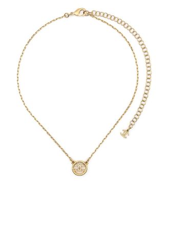 Chanel collier à pendentif CC (années 2000) - Or