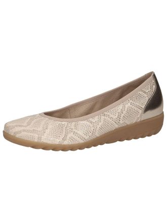 Caprice Damen Ballerinas aus Leder mit Keilabsatz, Gold (Lt.Gold Comb), 38 EU