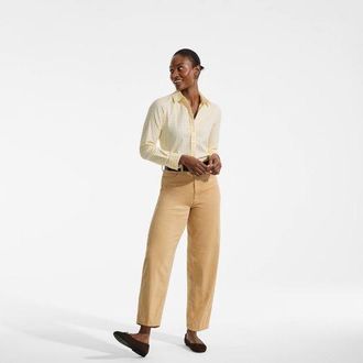 Lands End Lange leichte Flanellbluse, Damen, Gr&ouml;&szlig;e:52-54 plus, Gelb, by Lands End