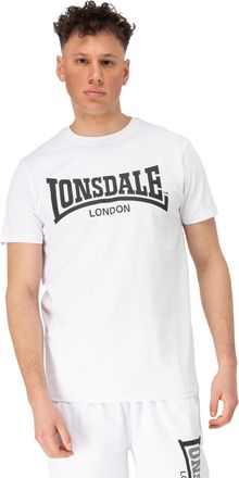 Lonsdale Male-Adult Fulwood T-Shirt, White/Black, Large